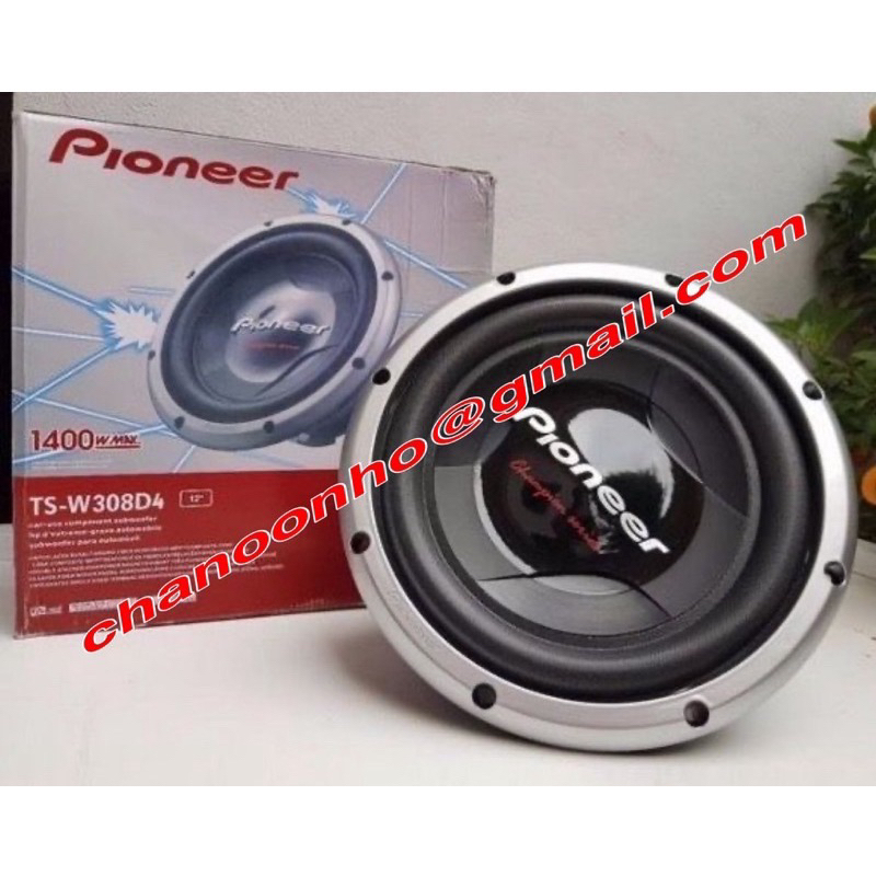 PIONEER TS-W308D4 1400W DOUBLE MAGNET & DOUBLE VOICE COIL (DCDM) 12” CAR AUDIO SUBWOOFER ...