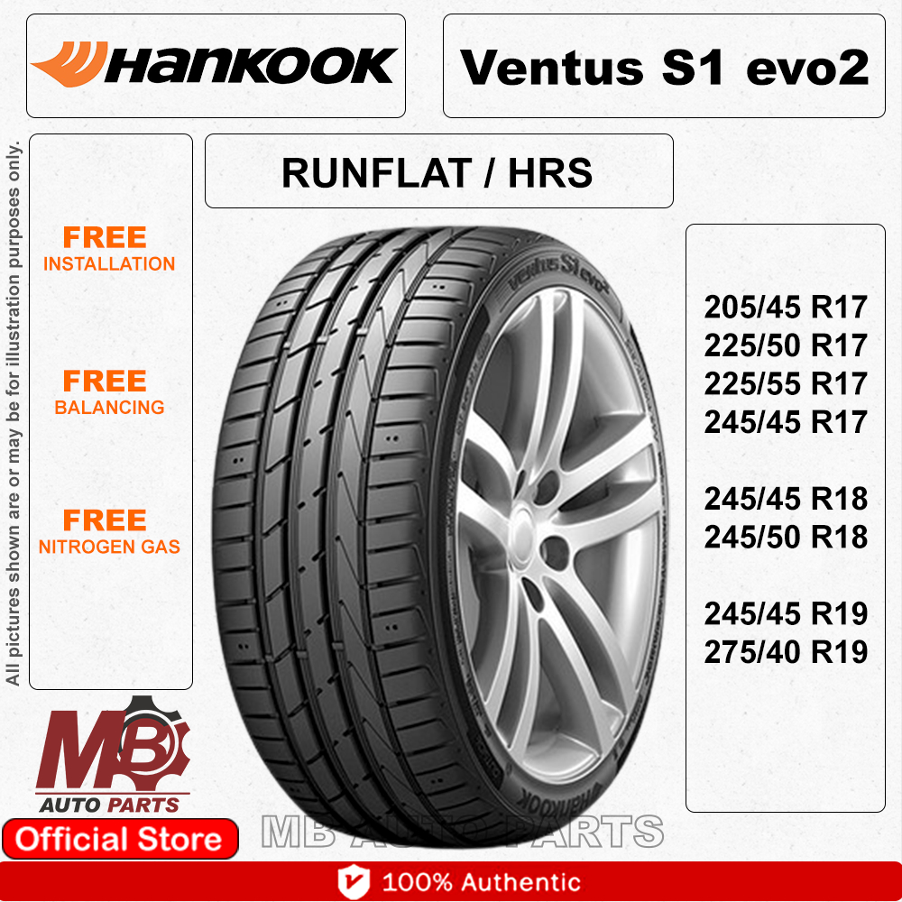 Hankook Ventus S1 evo2 - HRS / Runflat Tyre (INSTALLATION 1-3 DAYS) | Shopee Malaysia