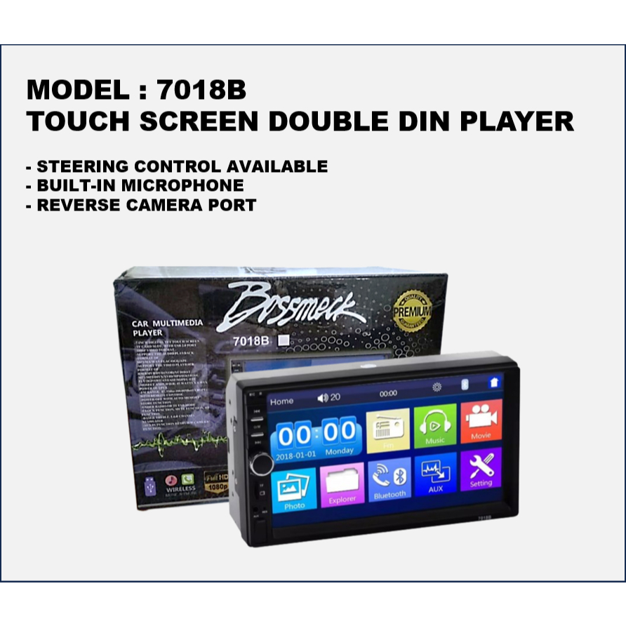 Car MP5 Player 7018B -7" Inch TFT Screen Double 2 DIN Radio Kereta Car ...