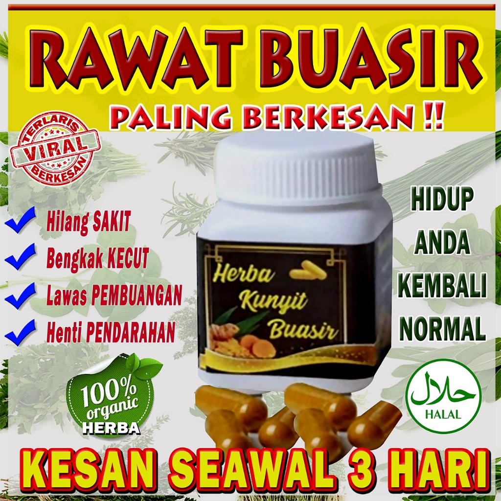 SHIP 24JAM / ORIGINAL - HERBA KUNYIT BUASIR / BERKESAN / TERBAIK ( UBAT,HERBA,PENAWAR BUASIR ...