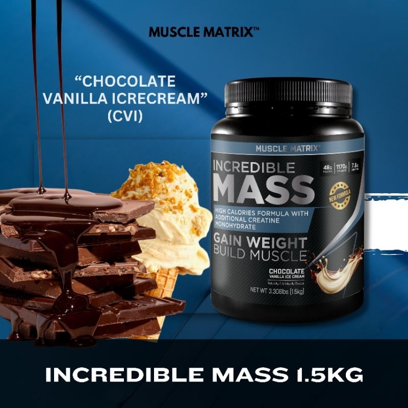 [FREE GIFT] Incredible Mass 1.5kilo MUSCLE MATRIX | Shopee Malaysia