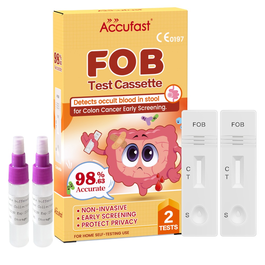 Accufast 2Pcs intestinal test Quick test FOB Testkits Colon Cancer Test ...