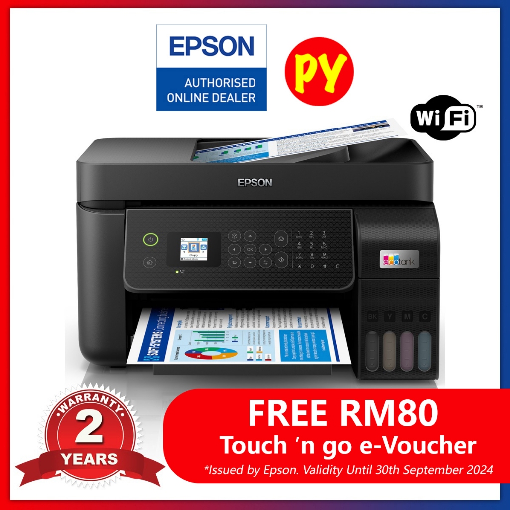 Epson EcoTank L5290 Ink Tank Printer (All-in-One, Wi-Fi ,ADF) Replaced L5190 using Ink 003 ...