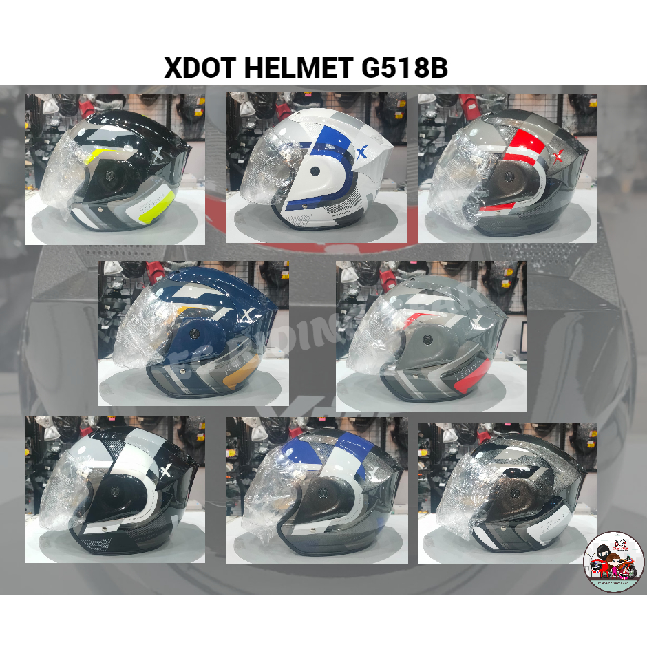 XDOT HELMET G518B OPEN FACE HELMET ZEPHYR XENON | Shopee Malaysia