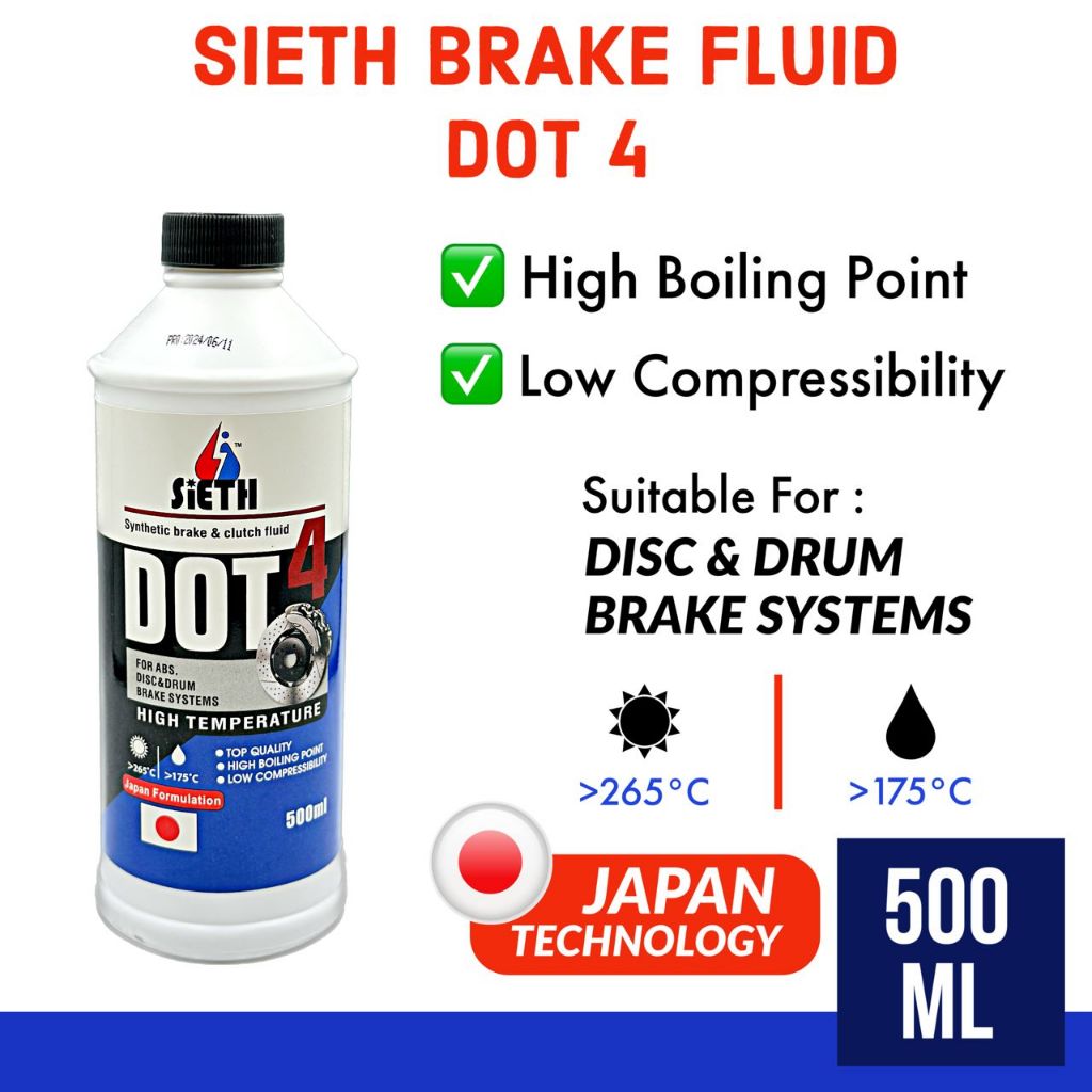 【100% ORIGINAL】MINYAK BREK & KLAC SINTETIK SIETH DOT 4 (500ML) – PROTON ...