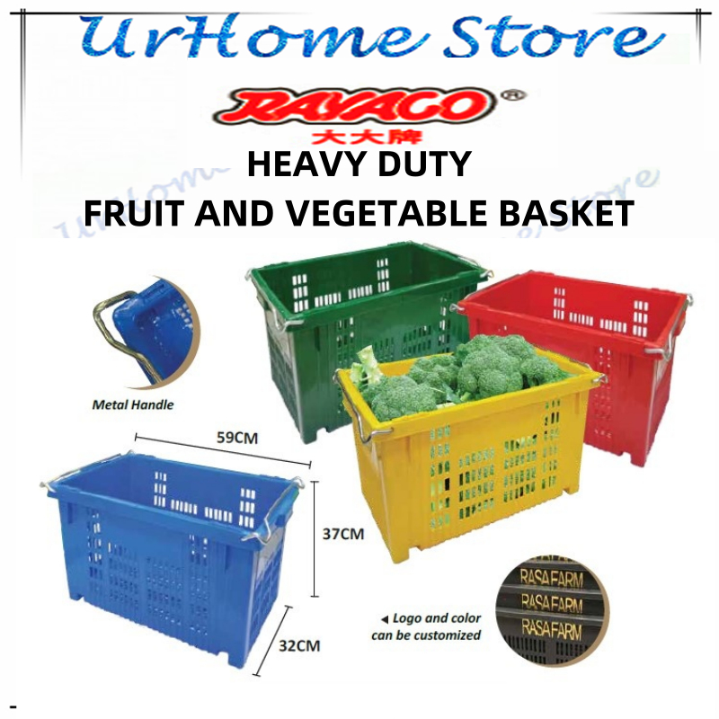 RAYACO Heavy Duty Industrial Durian Basket With Metal Handle / Fruit ...