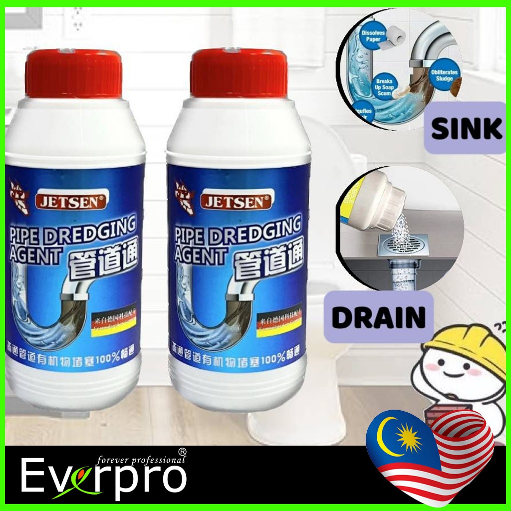Declog 300g JETSEN STRONG sink & clog remover powder/Drain cleaner ...