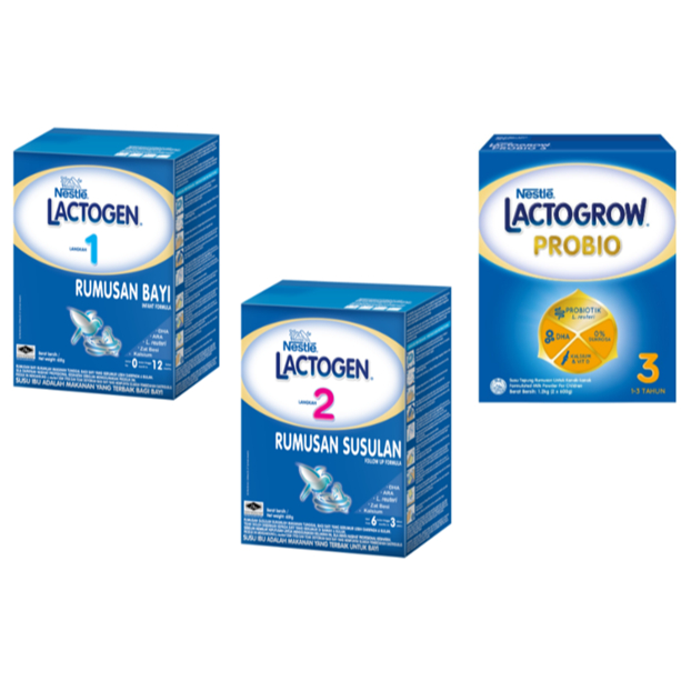 Nestle Lactogen Baby Formula 1/2 (650g) /LACTOGROW PROBIO 3 (2x600kg ...