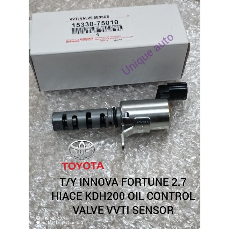 TOYOTA INNOVA FORTUNE 2.7 HIACE KDH200 OIL CONTROL VALVE VVTI SENSOR ...