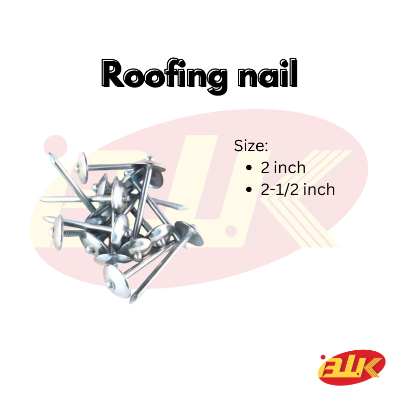 (Loose pack) Roofing Nail - Paku Payung - Paku Zink / 100g - 1kg ...