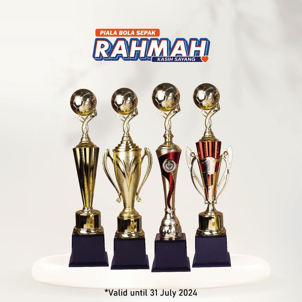 [JULY PROMO] PIALA RAHMAH BOLA SEPAK ( TAPAK BERAT & PRINT ATAS PLATE ...