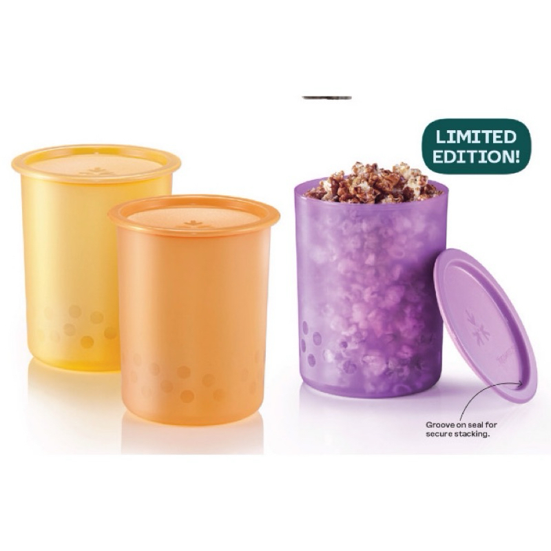 Tupperware Polka Dot One Touch Canister Set (3pcs) | Shopee Malaysia