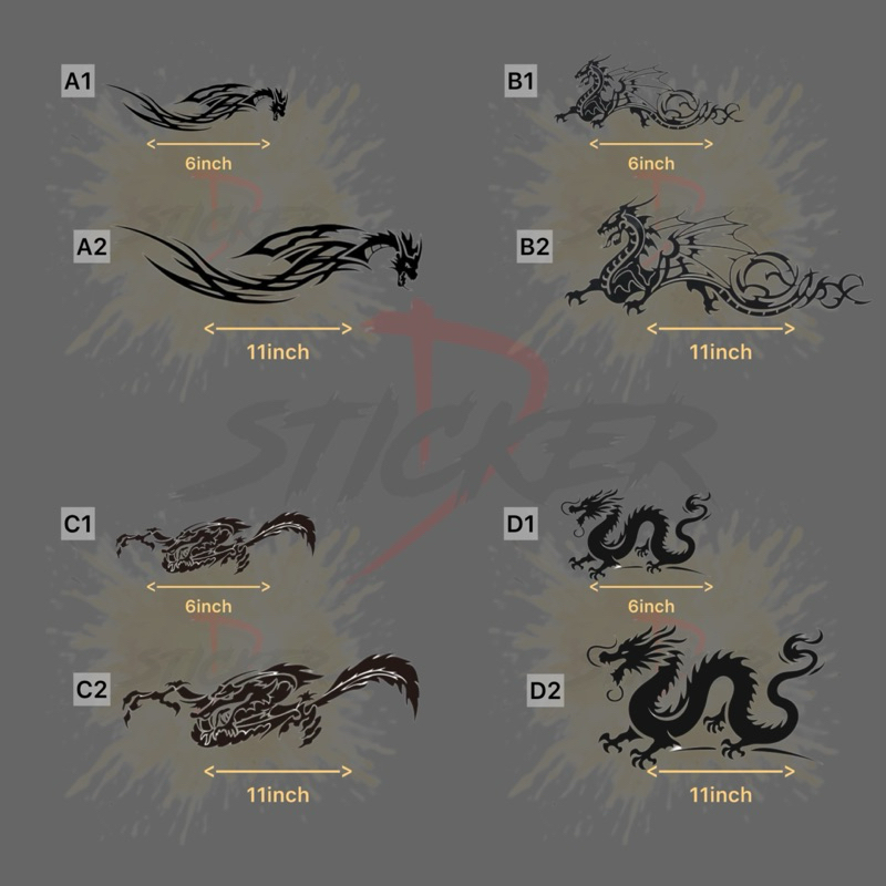 sticker decal naga yang menarik dan berkualiti🔥 | Shopee Malaysia