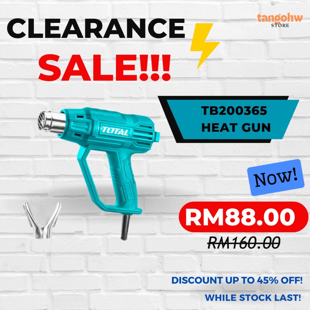 TOTAL Heat Gun 2000W TB200365 | Shopee Malaysia