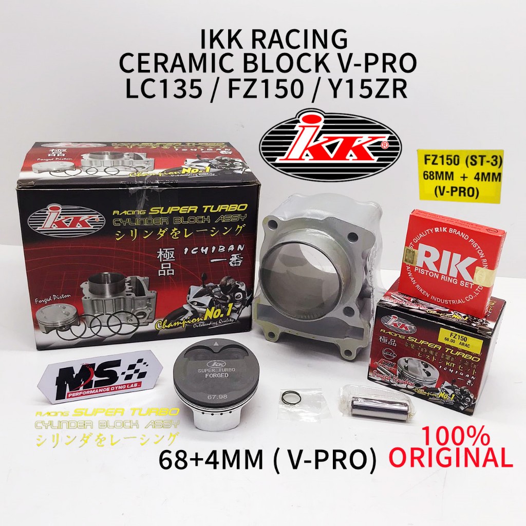 IKK Racing Ceramic Block With Forged FJN Piston LC135/FZ150/Y15ZR/RS150/RSX 65MM,68MM | Shopee ...