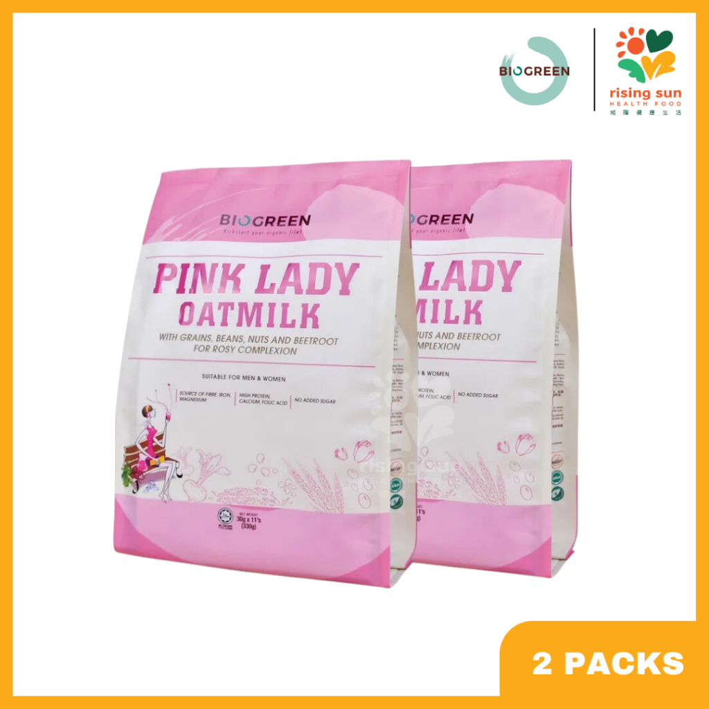 Biogreen Pink Lady Oatmilk Sachet Pack (330g x 2) - Twin Pack | Shopee Malaysia