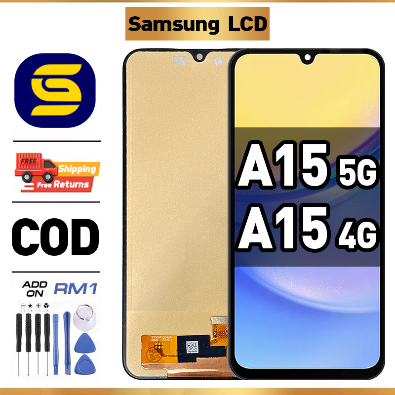 LCD SAMSUNG A15 4G A155/ A15 5G A156 Compatible For Glass Original Touch Screen Digitizer ...