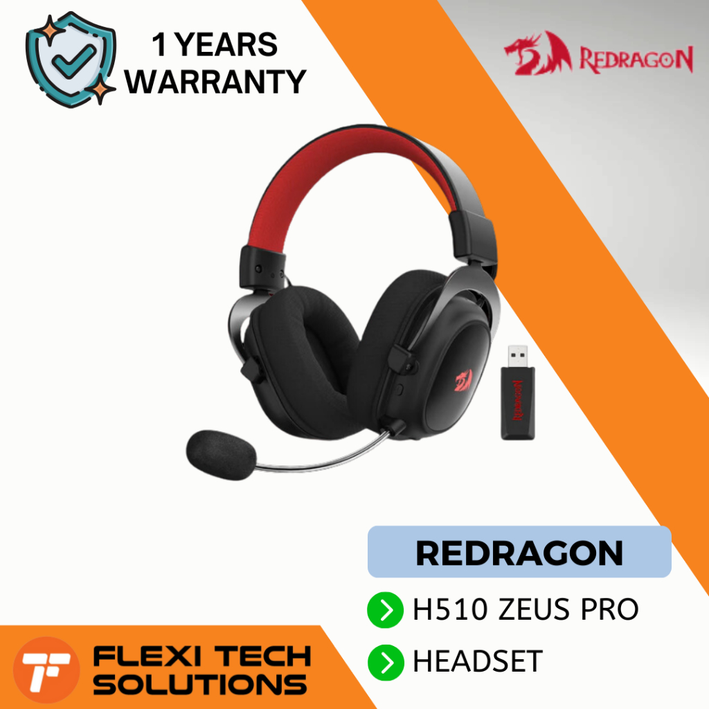 Flexi Tech REDRAGON H510 Zeus Pro Tri-mode Wireless Bluetooth Gaming ...