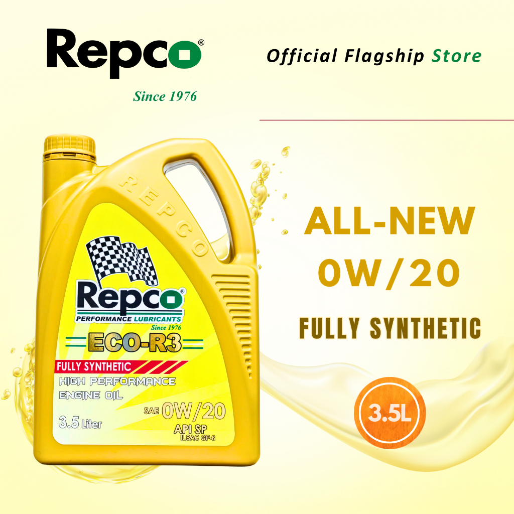 Repco® ECO-R3 0W/20 (3.5L) API SP ILSAC GF-6 Premium Fully Synthetic ...
