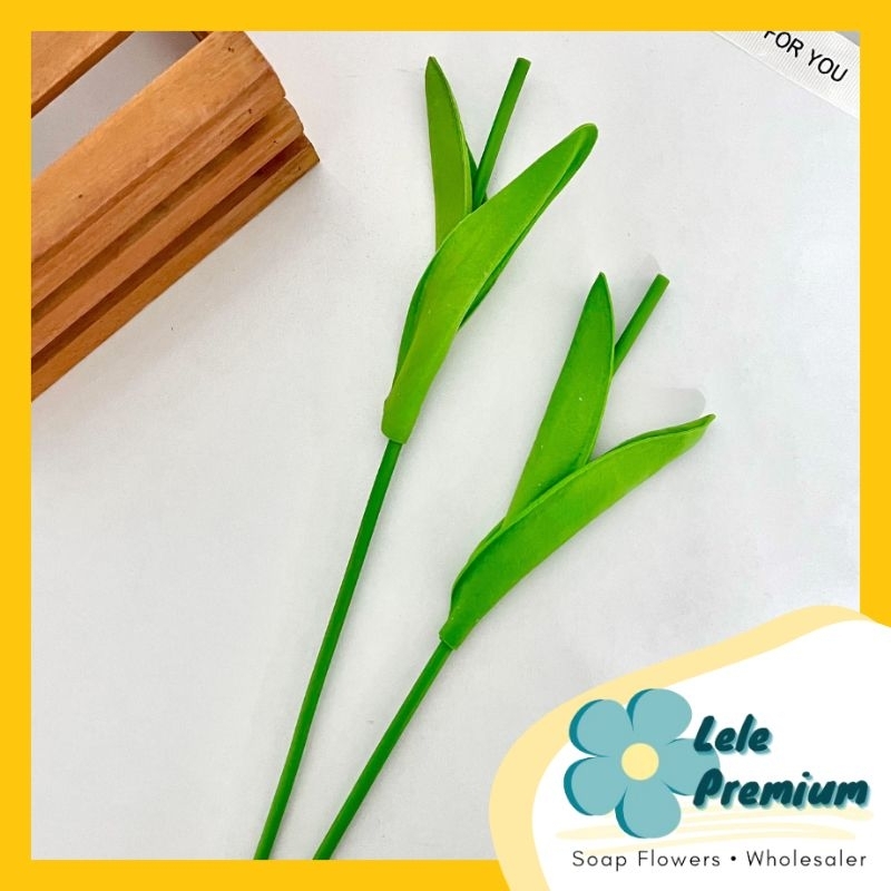 LELE (1pc) Tulips Flower Stick 郁金香花杆 Tulip Artificial Tangkai Lidi ...