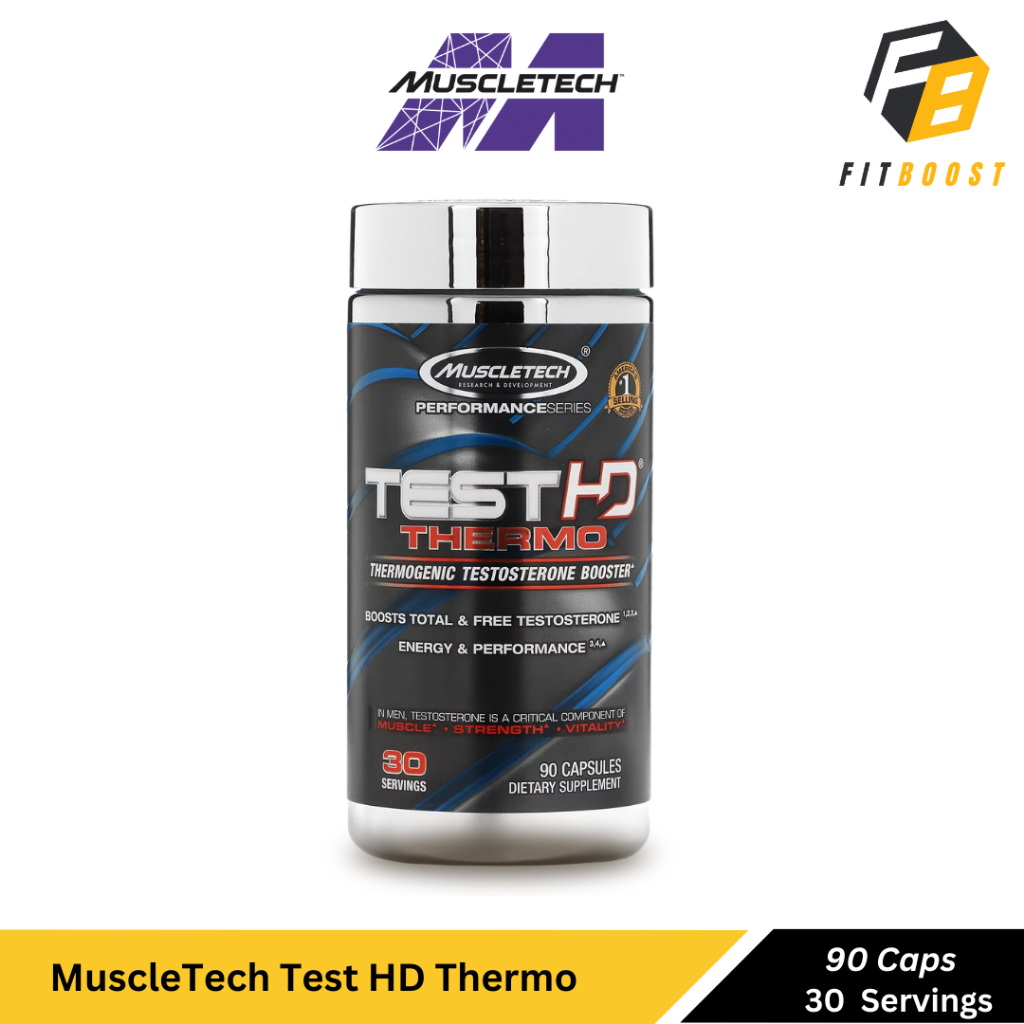 Muscletech, Test-HD Thermo, Fat Burner + Test Booster (90-Caps ...