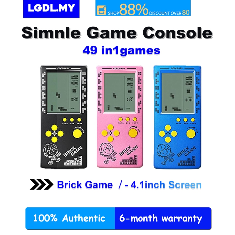 49 classic Tetris brick games Handheld retro game console Durable and ...