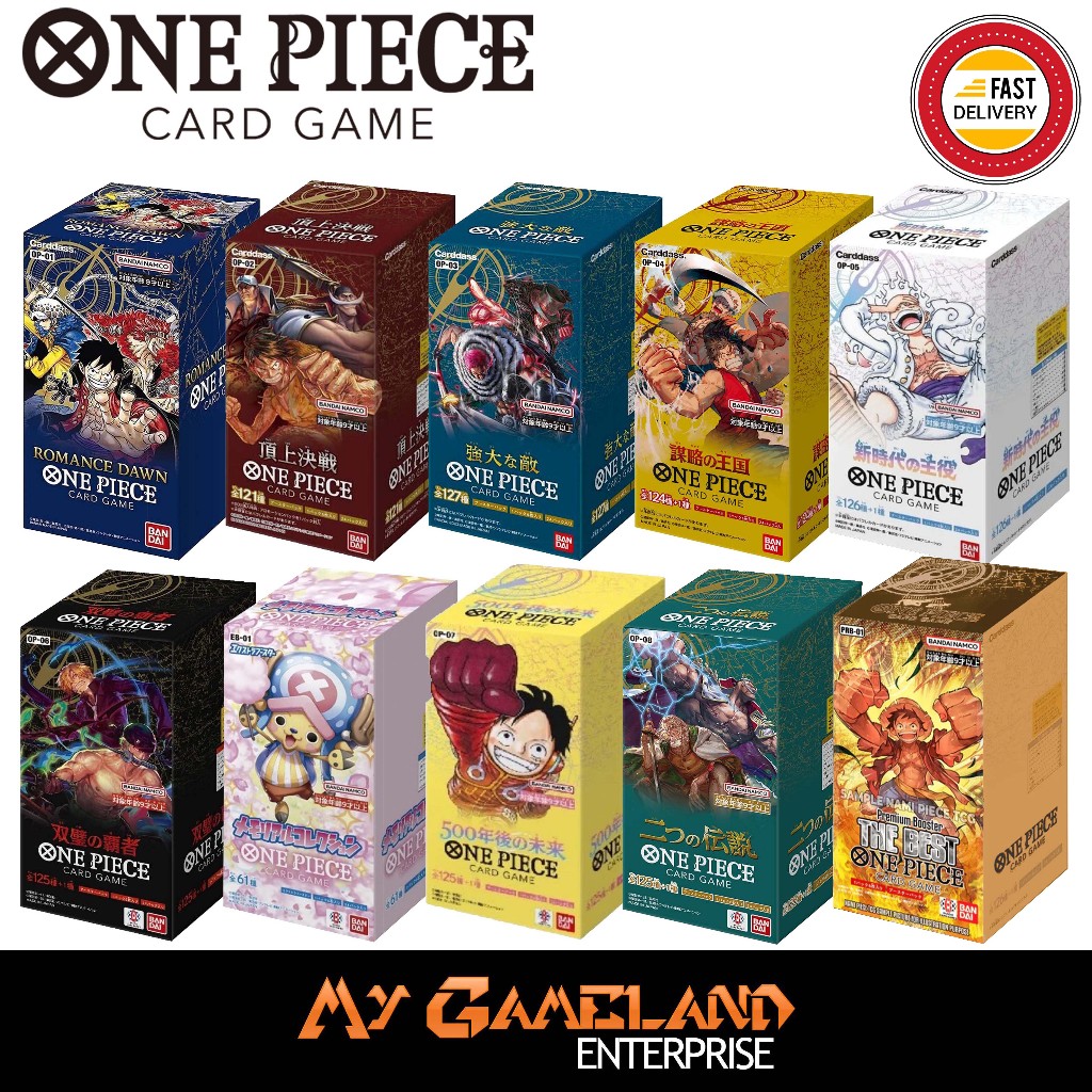 One Piece TCG Booster Box (24 Pack) PRB-01 / OP-02 / OP-03 / OP-04 / OP ...