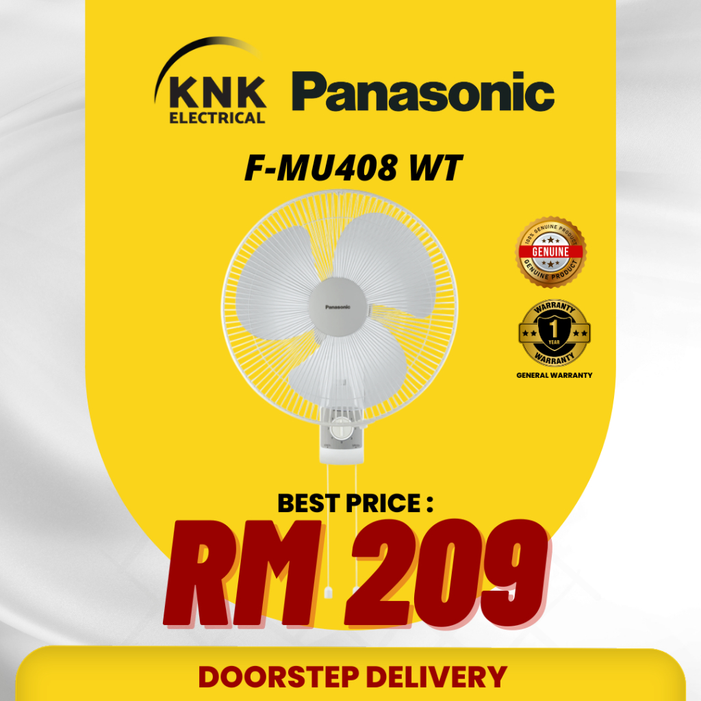Panasonic Electric Fan Wall Fan 40cm (16") F-MU408 WT | Shopee Malaysia