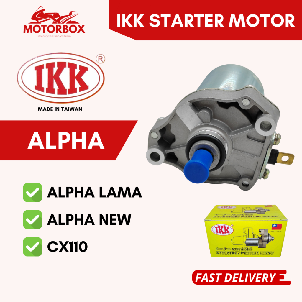 IKK ALPHA STARTER MOTOR ASSY TAIWAN - CX110 W110 ALPHA LAMA NEW FIRST ...