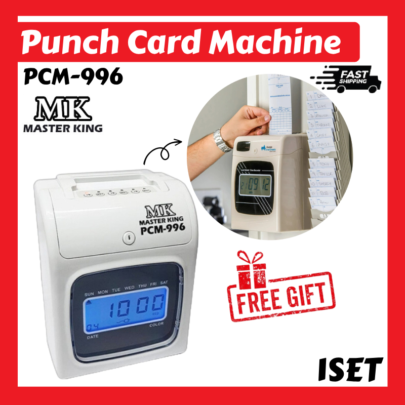 MK Master King Time Recorder Machine / Punch Card Machine / Time ...