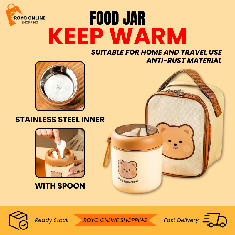 【ROYO OS】530ml Stainless Steel Thermal Insulator Food Jar Flask Jar ...