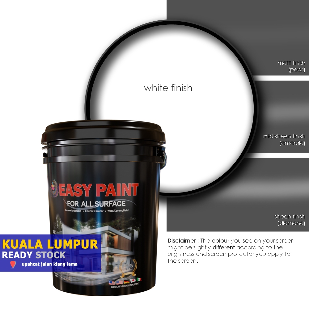 1 Liter and 5 Liter - WHITE FINISH Easy Paint for interior & exterior ...