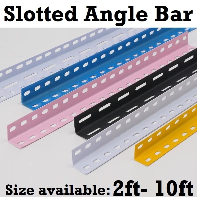 Slotted Angle Bar All Size 1ft-10ft kaki / Besi Rak Lubang / Rack ...