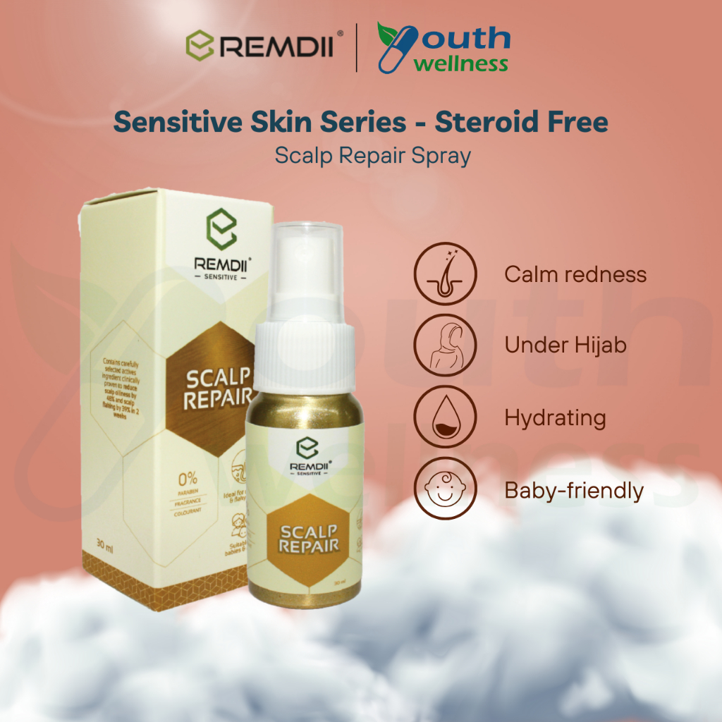 Remdii Sensitive Scalp Repair Spray (30ml) Dry, Red, Itchy & Flaky ...