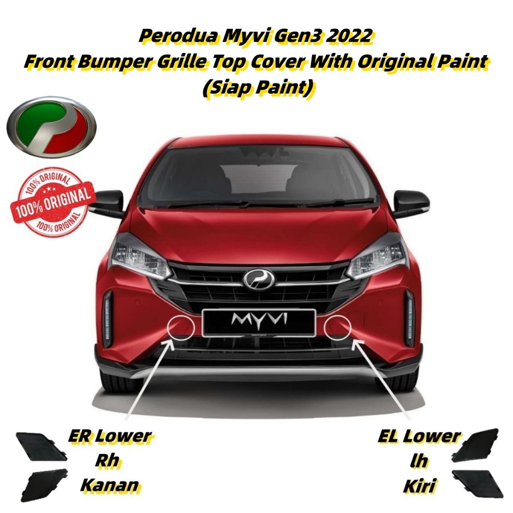 Perodua Myvi 2022 Front Bumper Grille Top Cover With Original Paint ...