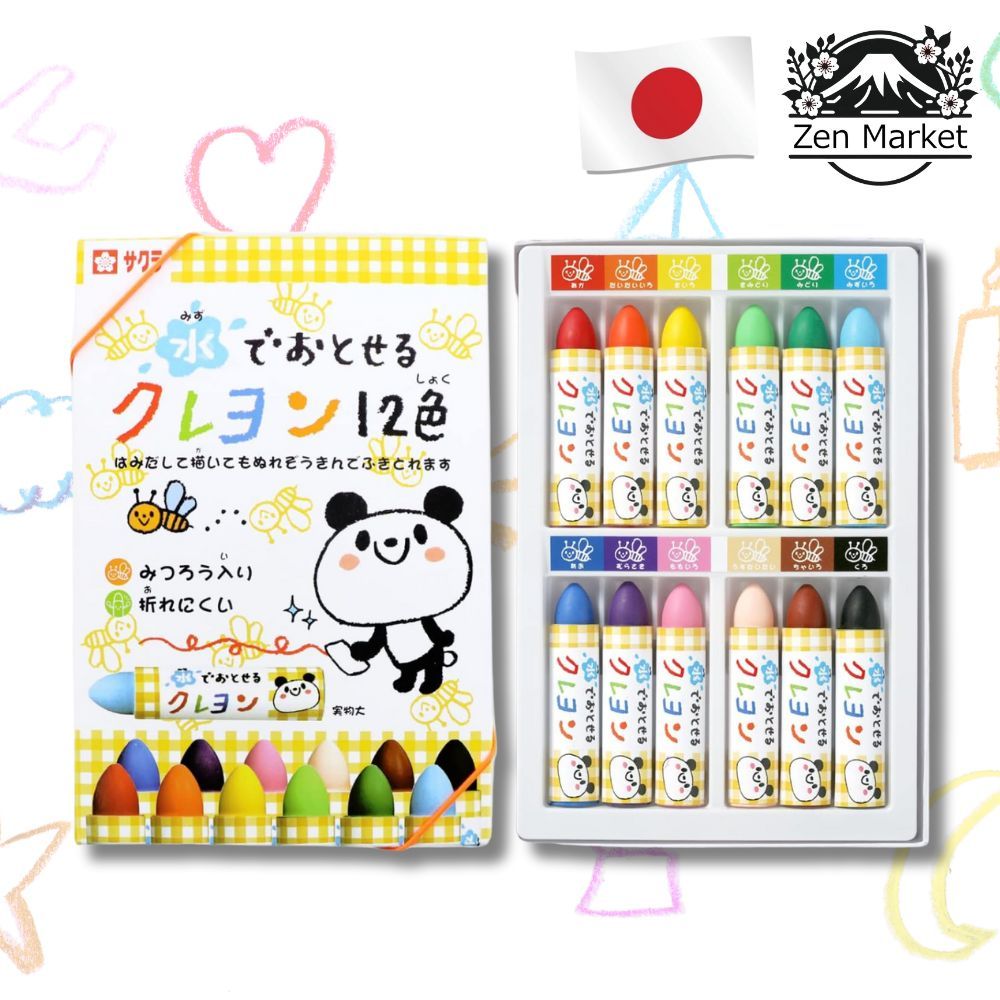 Sakura Cray-Pas Water-soluble crayons 12 colors WYL12 | Shopee Malaysia