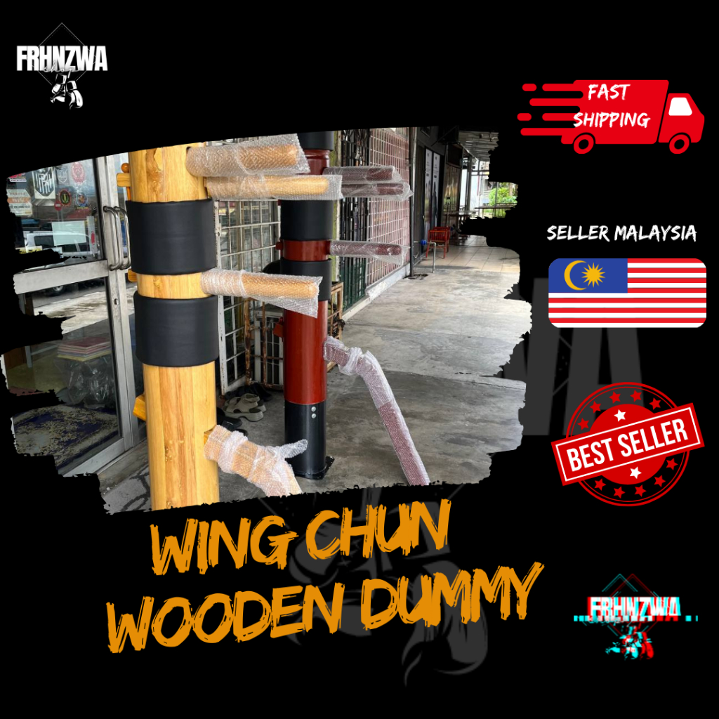 💥READY STOCK!!💥 100% WING CHUN WOODEN DUMMY / IPMAN BRUCE LEE TRAINING ...