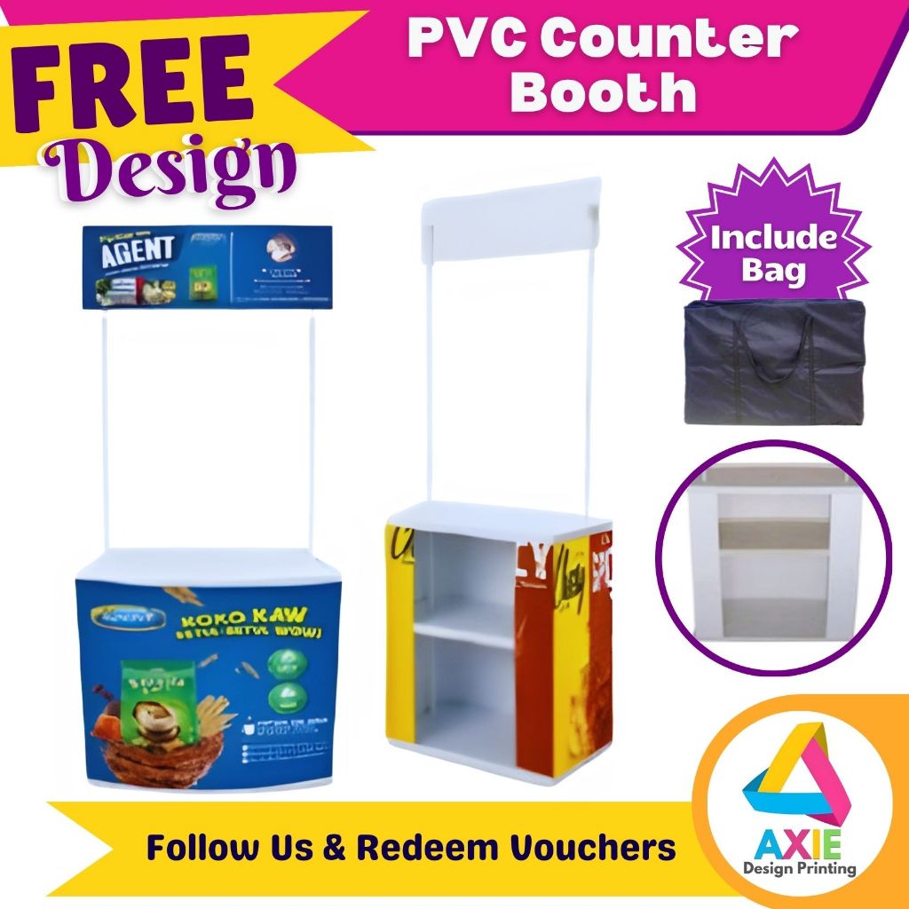 PVC Counter Booth / Promotion Counter Booth + Printing (FREE Design ...