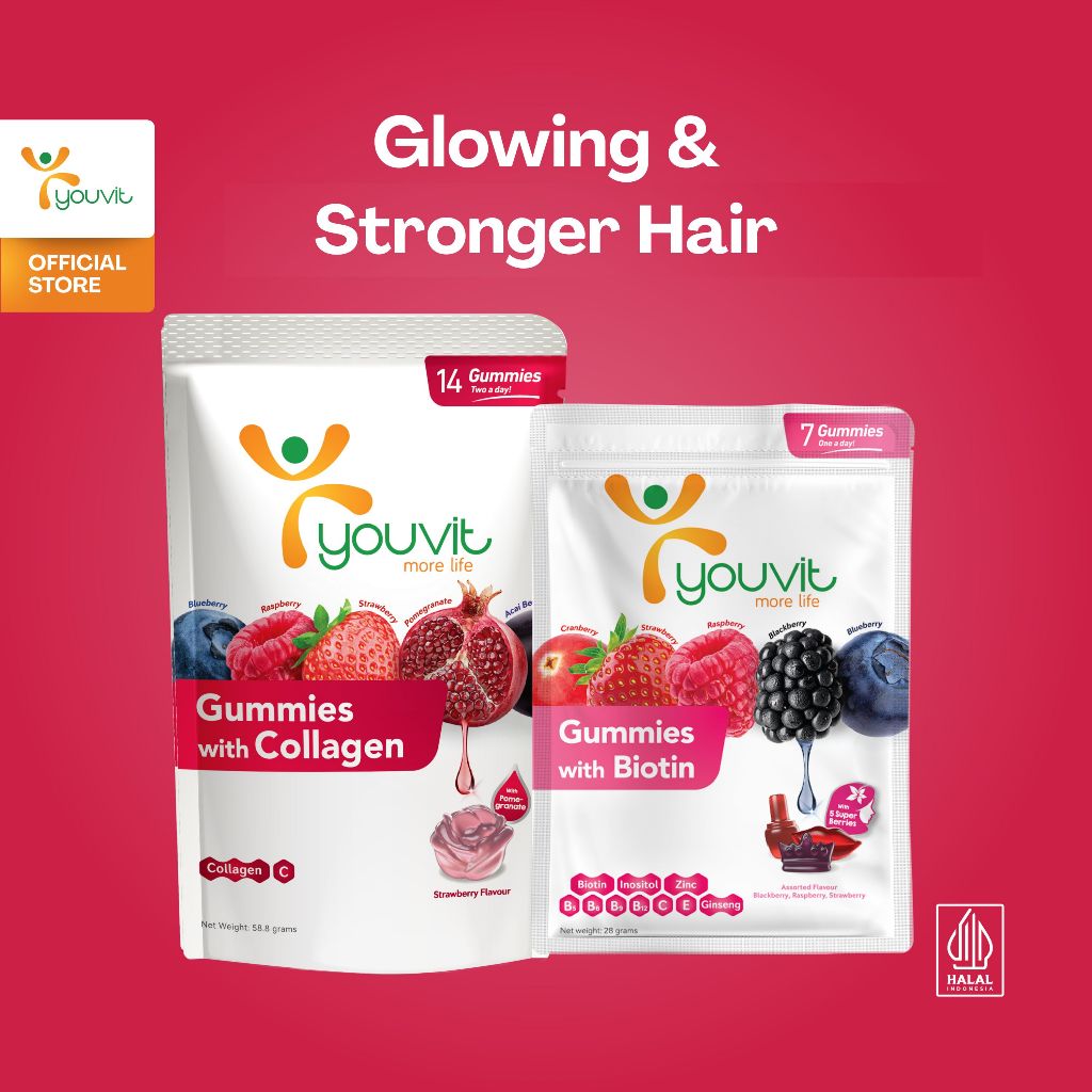 Youvit Collagen & Biotin Gummy 7 Days (7 Pcs) Vitamin Anti Aging ...