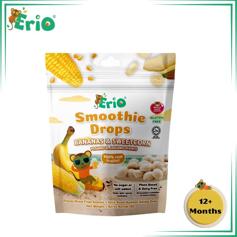 Erio Smoothie Drops - Bananas & Sweetcorn 15g | Shopee Malaysia