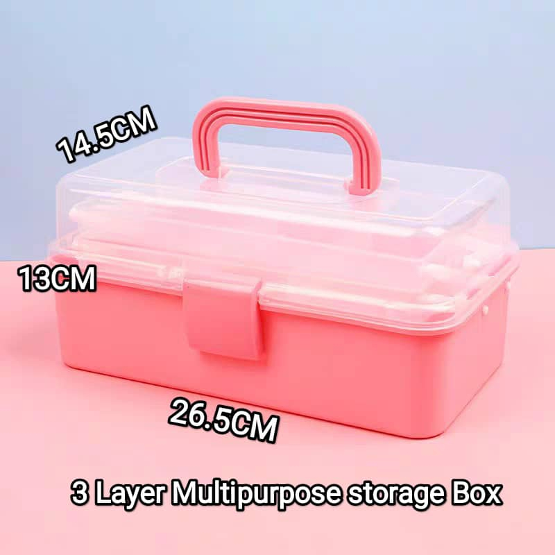 3 Layer Multipurpose Tool Storage Box/ Large Capacity Organiser ...