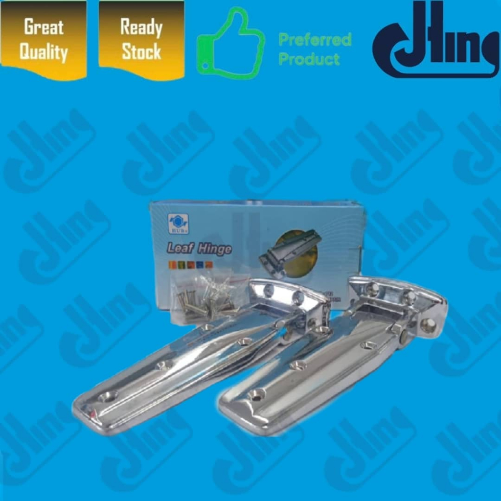 HUB Leaf Hinges AH-712 | Bright Chrome Plated. | Shopee Malaysia