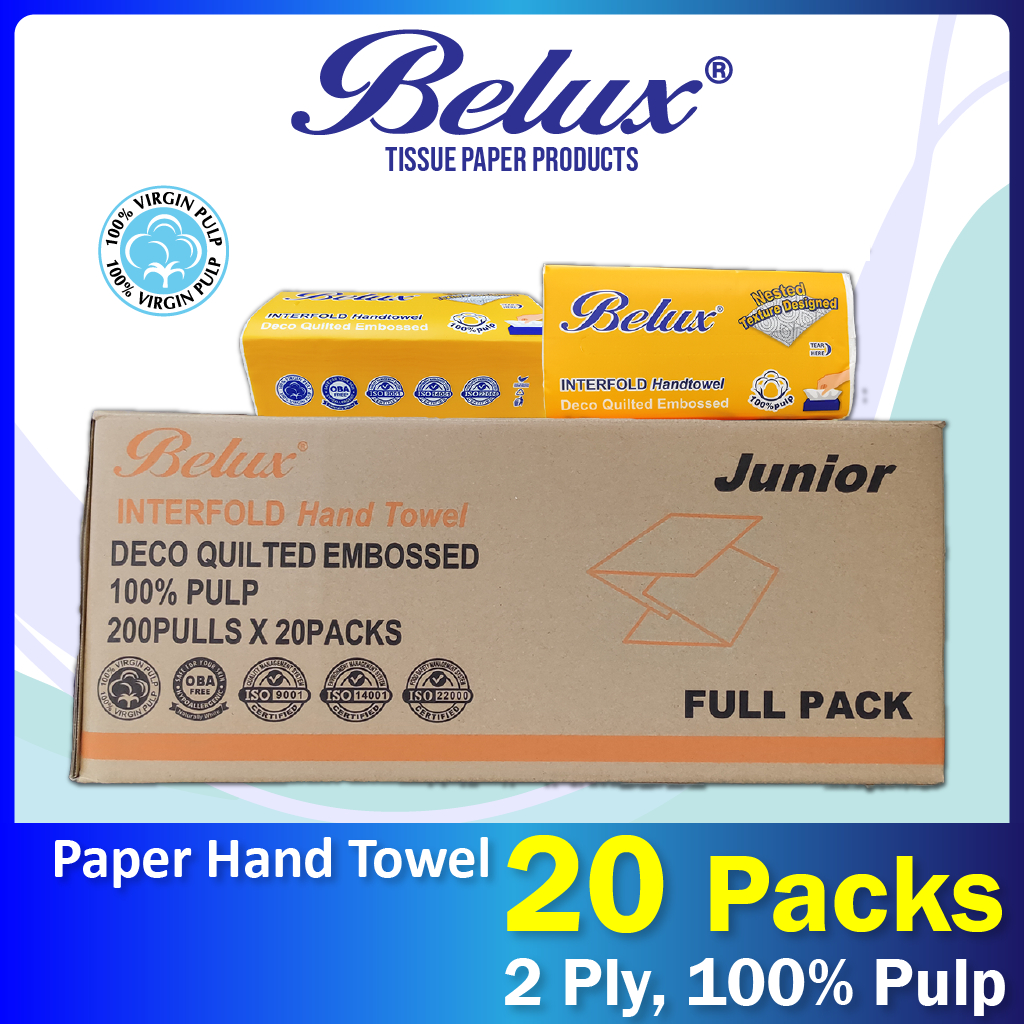 Belux QE Inter Fold / V Fold / Interfold Paper Hand Towel Tissue 2 PLY ...