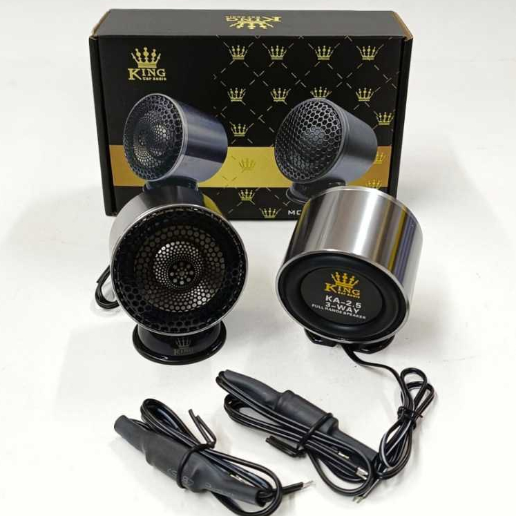 King Car Audio~ 1 Pair KA-Series 3-Way 2.5" Full Range Car Speaker With ...