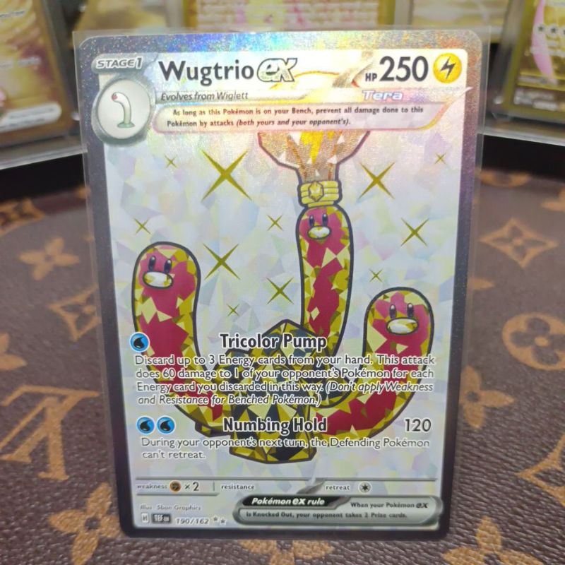 Wugtrio ex - 190/162 Full Art FA Secret Rare (Temporal Forces) Pokemon ...