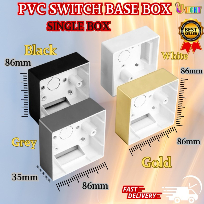 Open 86*86mm switch socket base box home champagne gold black silver ...