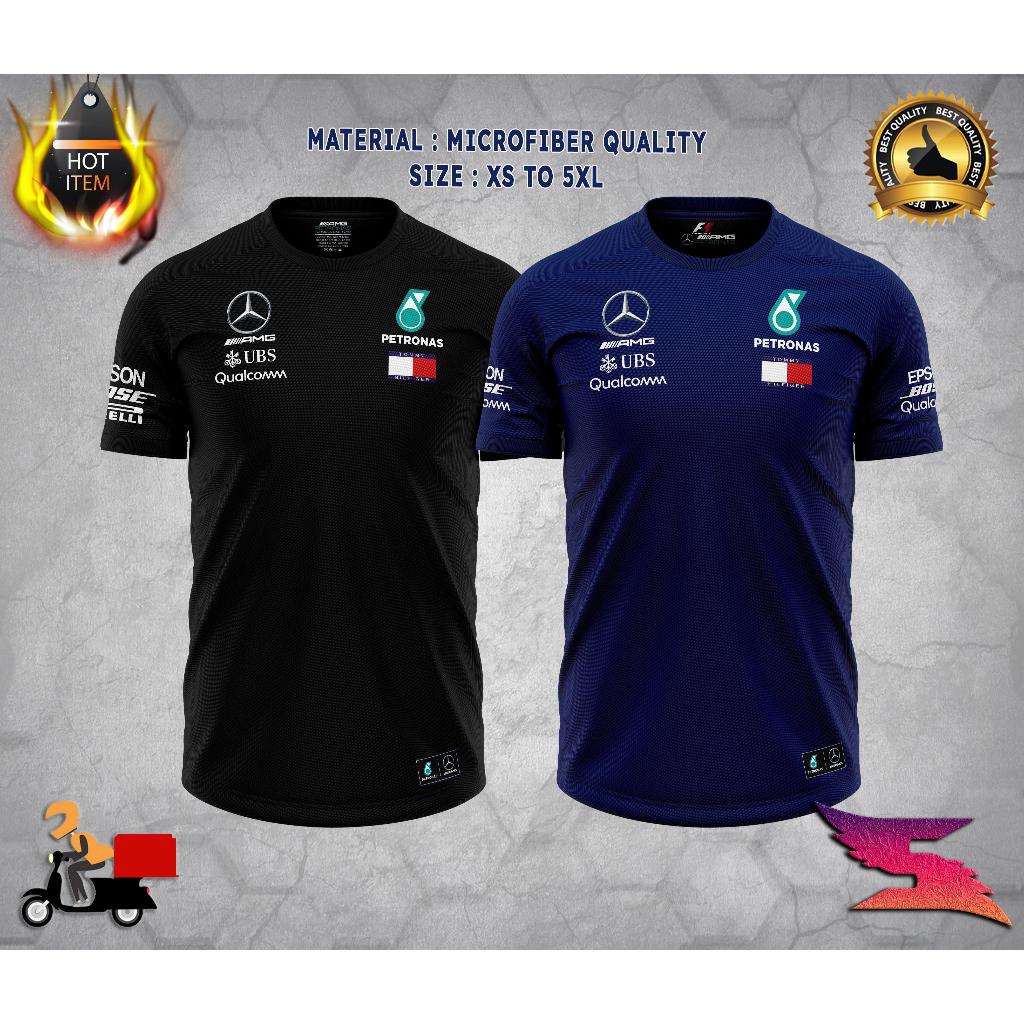 📍Microfiber Quality📍Baju AMG V2 Formula One F1 Racing Team Motor Sport ...
