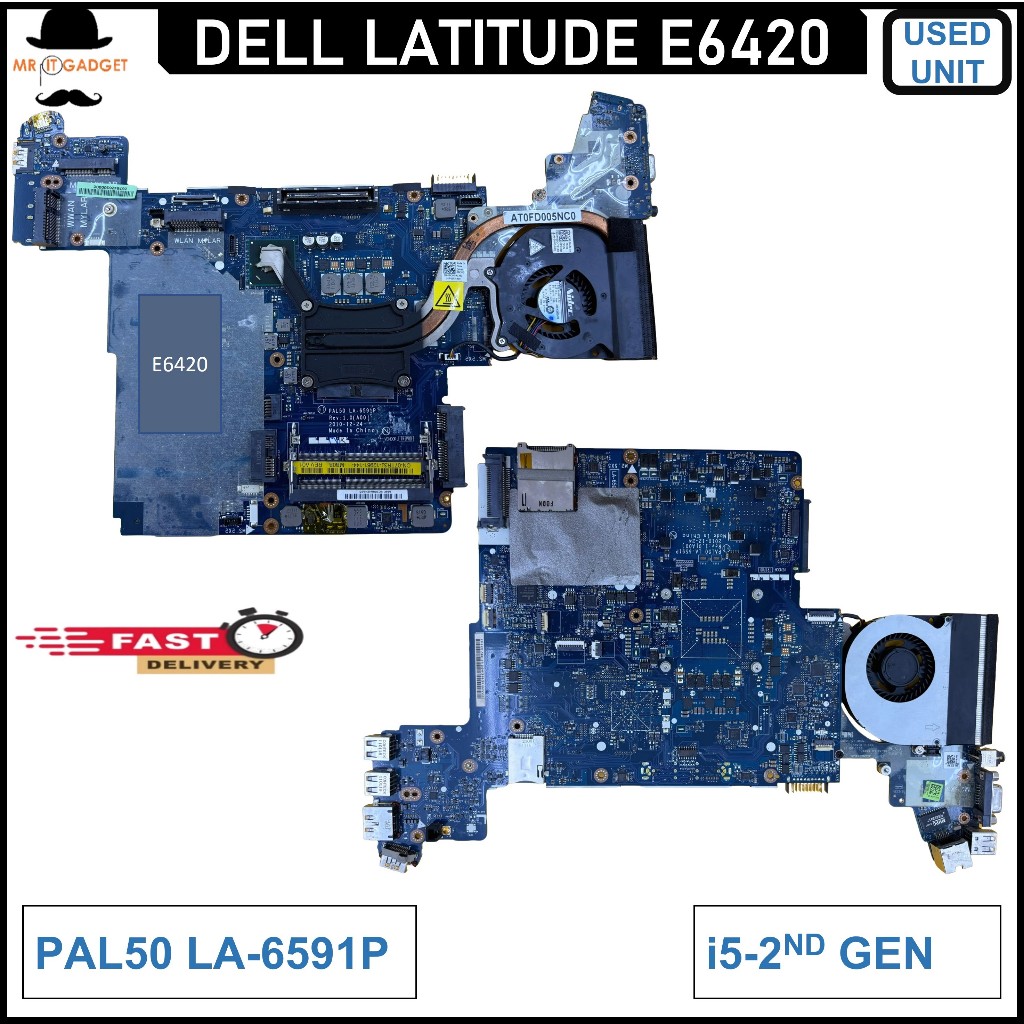 DELL LATITUDE E6420 MOTHERBOARD PAL50 LA-6591P REV;1.0(A00) i5-2nd GEN ...
