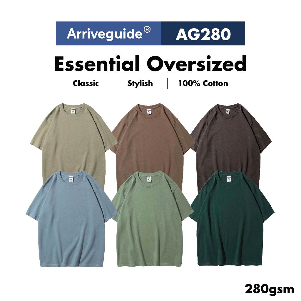 Arrive Guide 280gsm AG280 Essential Oversized 280gsm Cotton Oversize T ...