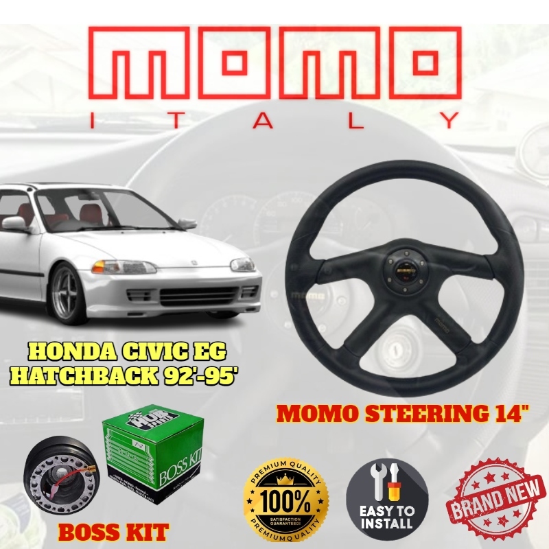 HONDA CIVIC EG HATCHBACK 92'-95' 14'' MOMO STEERING PVC HIGH QUALITY ...